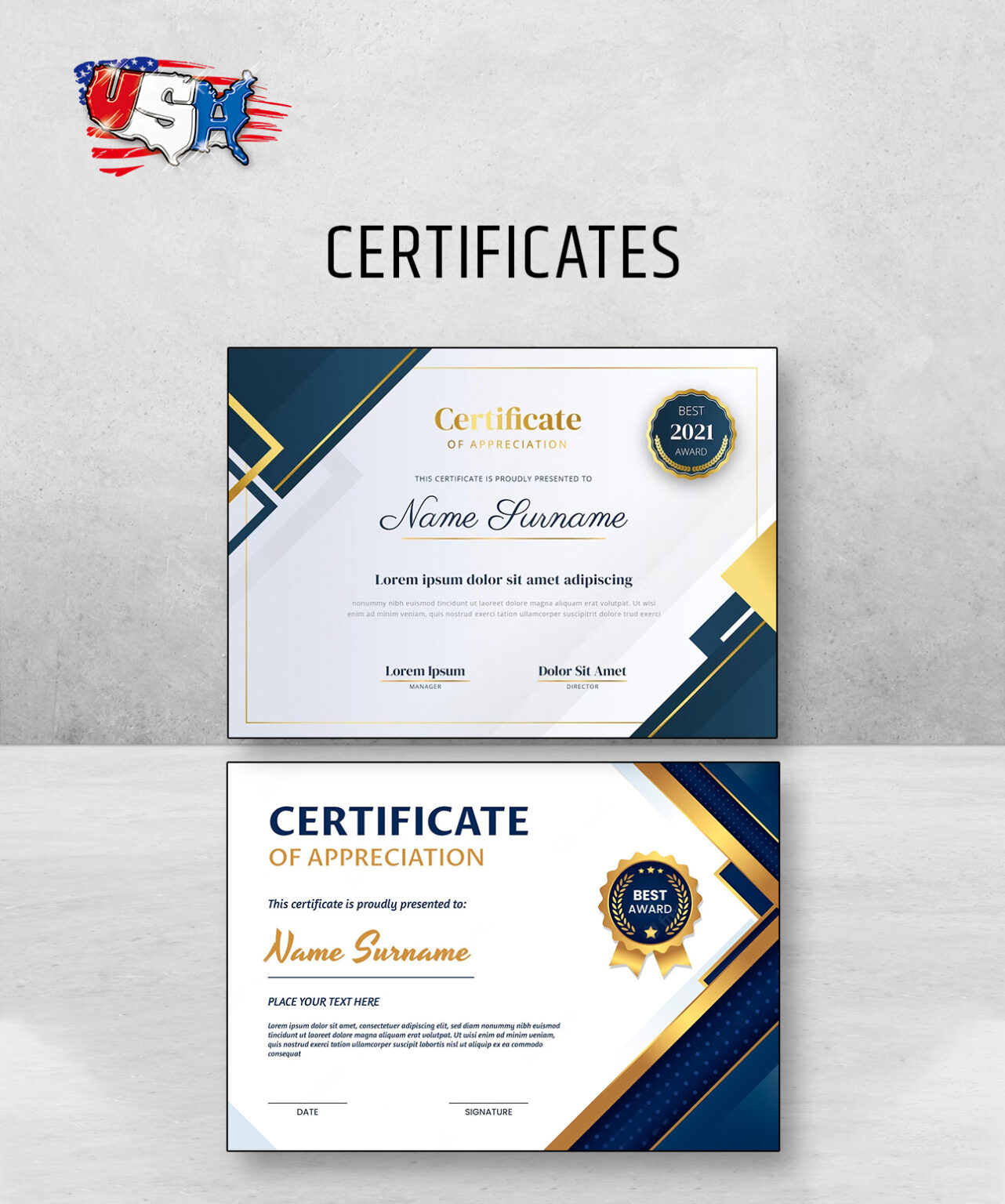 Certificates - USA Printing & Signs