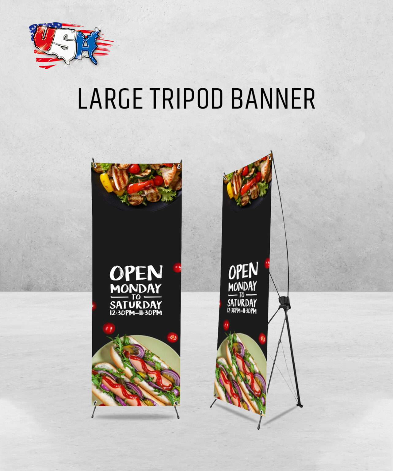 Large Tripod Banners - USA Printing & Signs