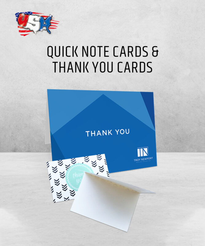 Quick Note Cards & Thank You Cards - USA Printing & Signs