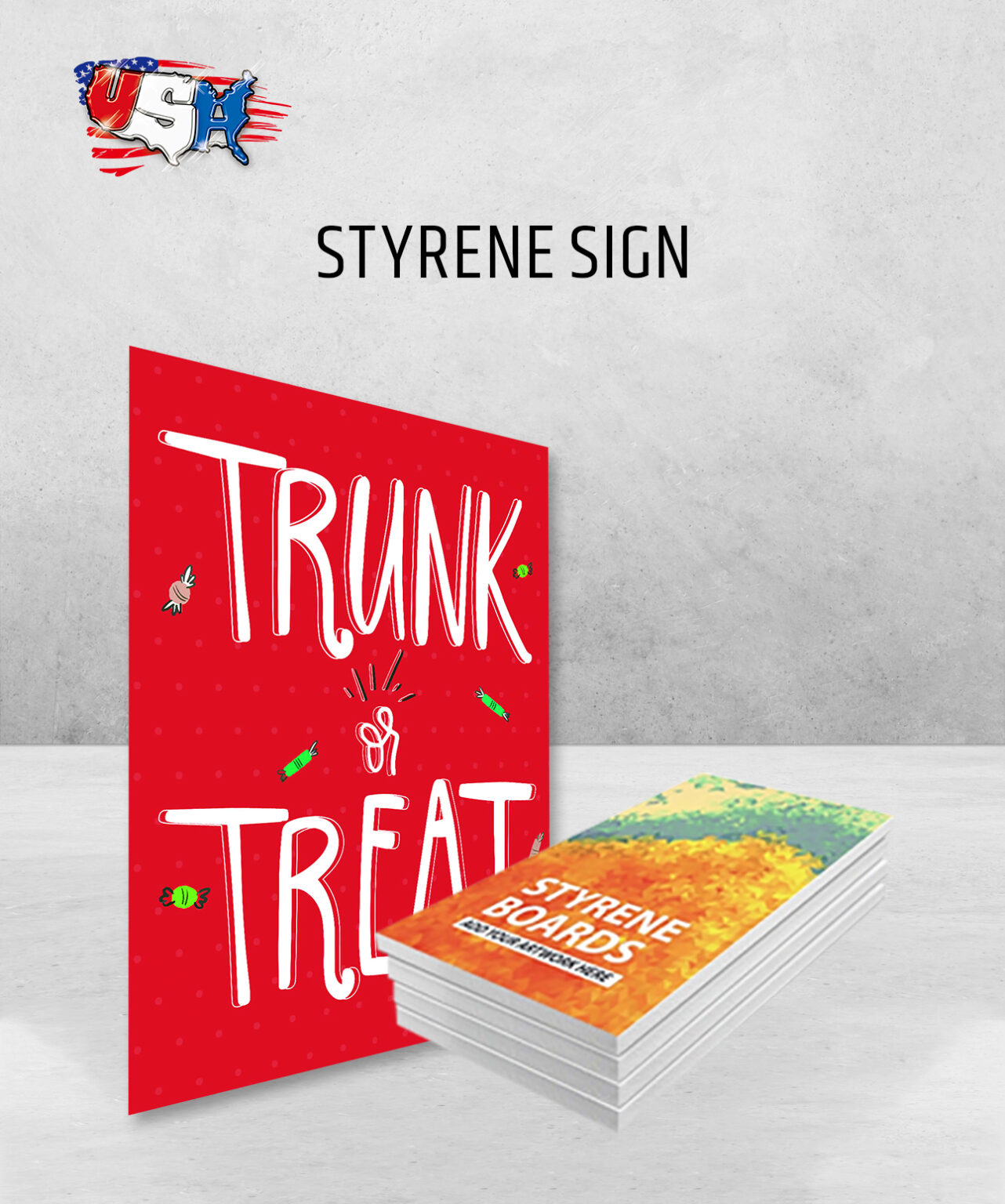 Styrene Signs - USA Printing & Signs