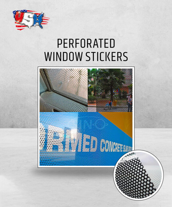 Perforated window Stickers - USA Printing & Signs